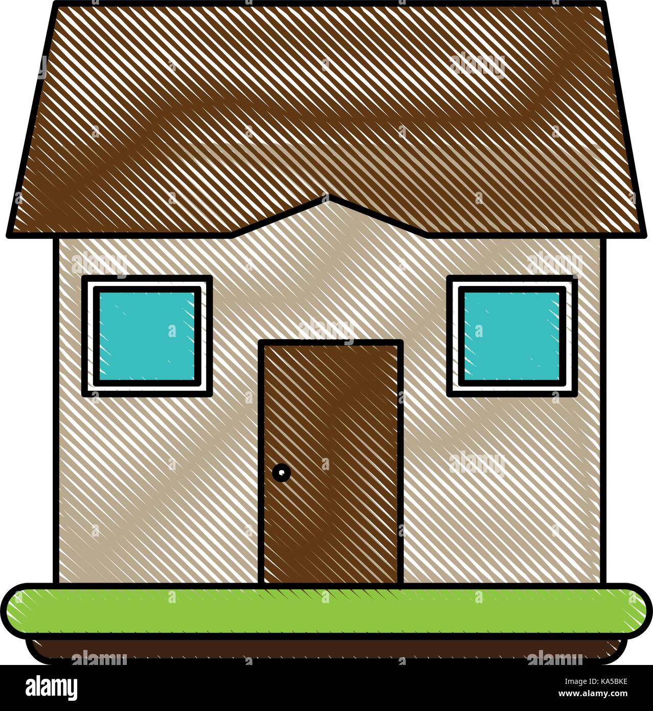 Typical residential building Stock Vector Images - Alamy