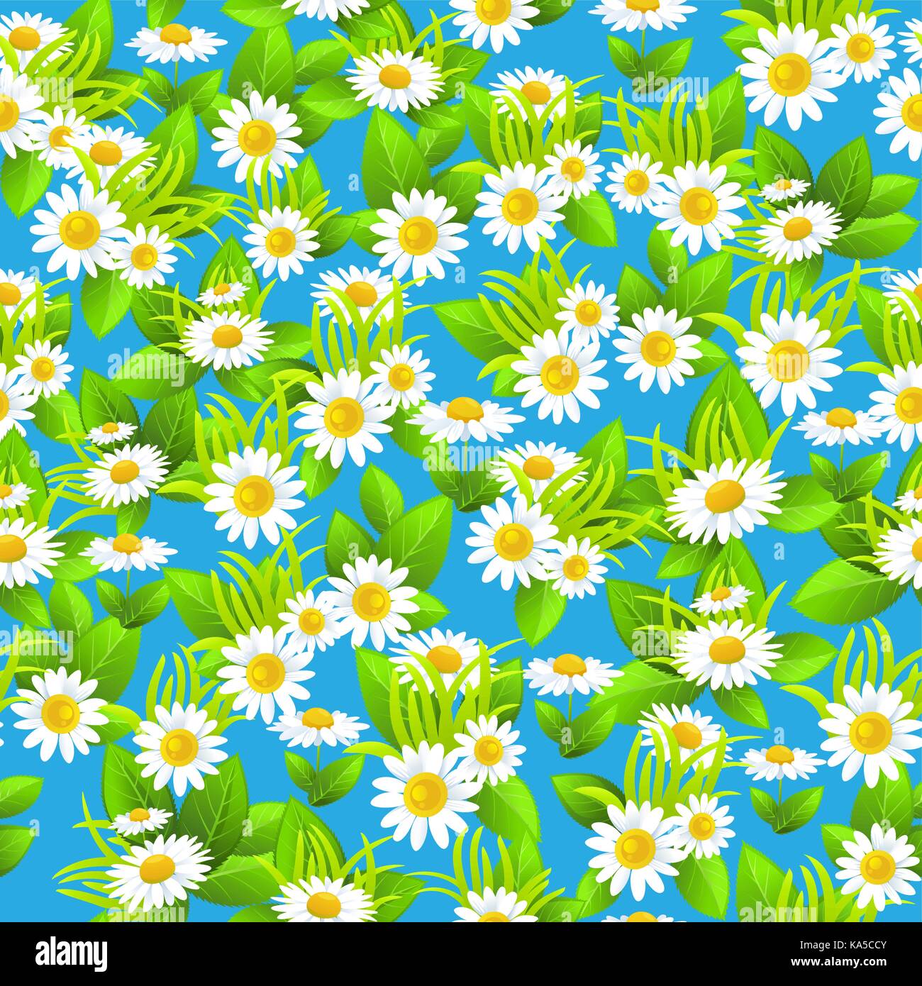 Blue floral seamless pattern summer Stock Vector Image & Art - Alamy