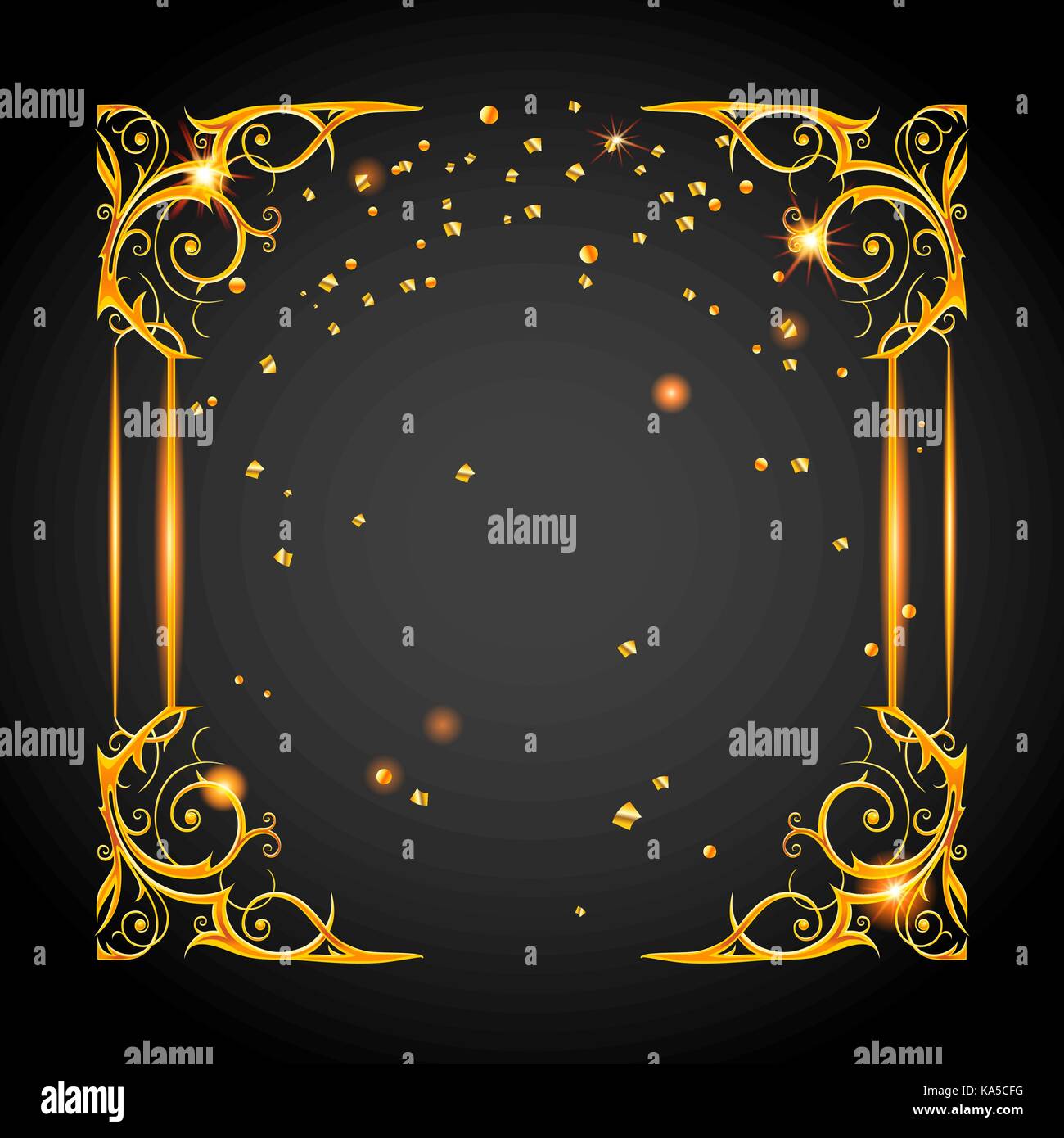 Gold holiday posh frame Stock Vector Image & Art - Alamy