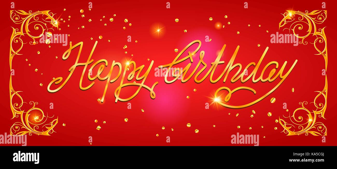 Happy birthday holiday lettering Stock Vector Image & Art - Alamy