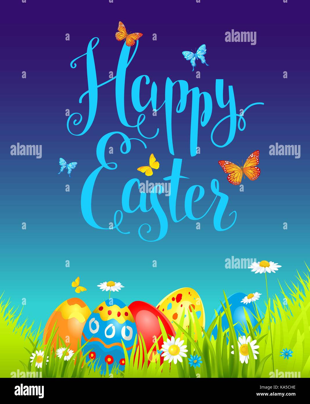 Positive happy easter background Stock Vector Image & Art - Alamy