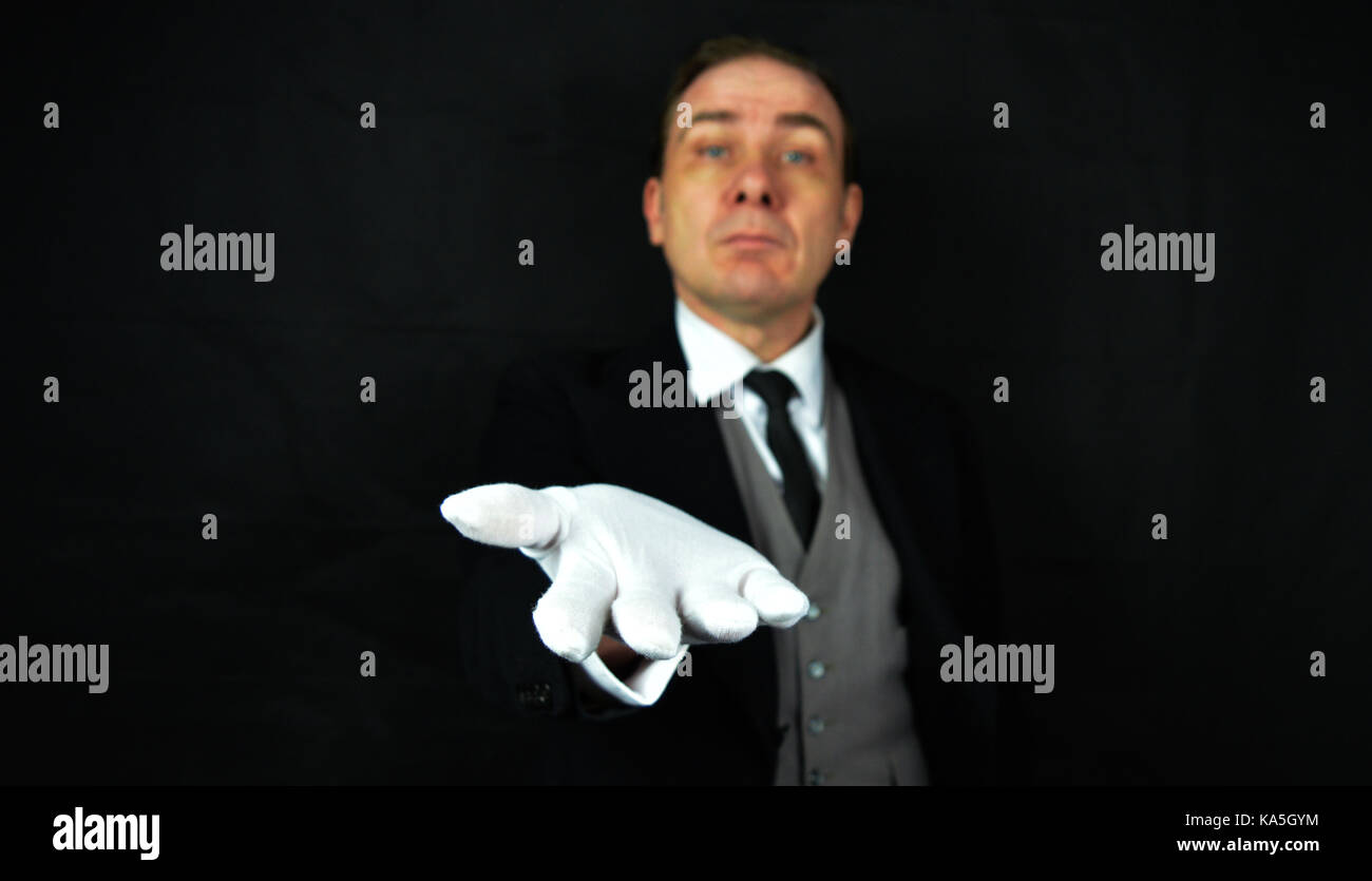 Classic British Butler Stock Photo - Alamy