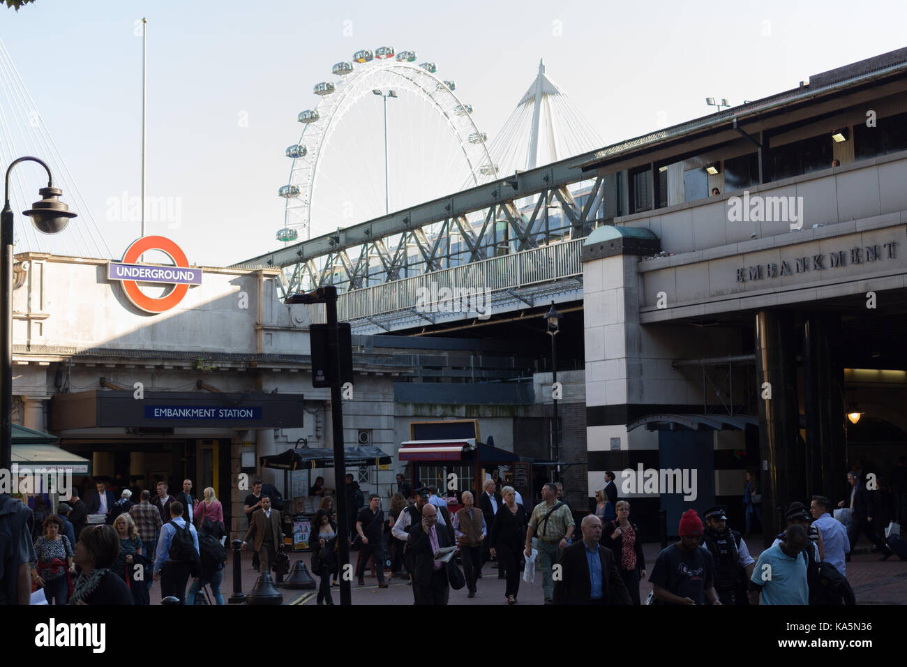 Embankment Underground Station Stock Photos & Embankment Underground ...