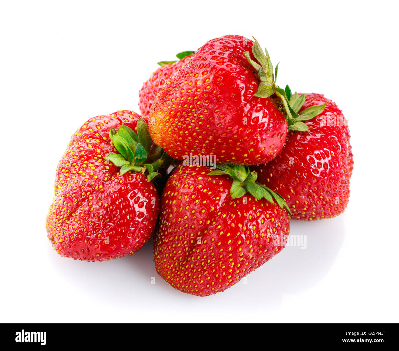 Red Strawberries on white Stock Photo - Alamy