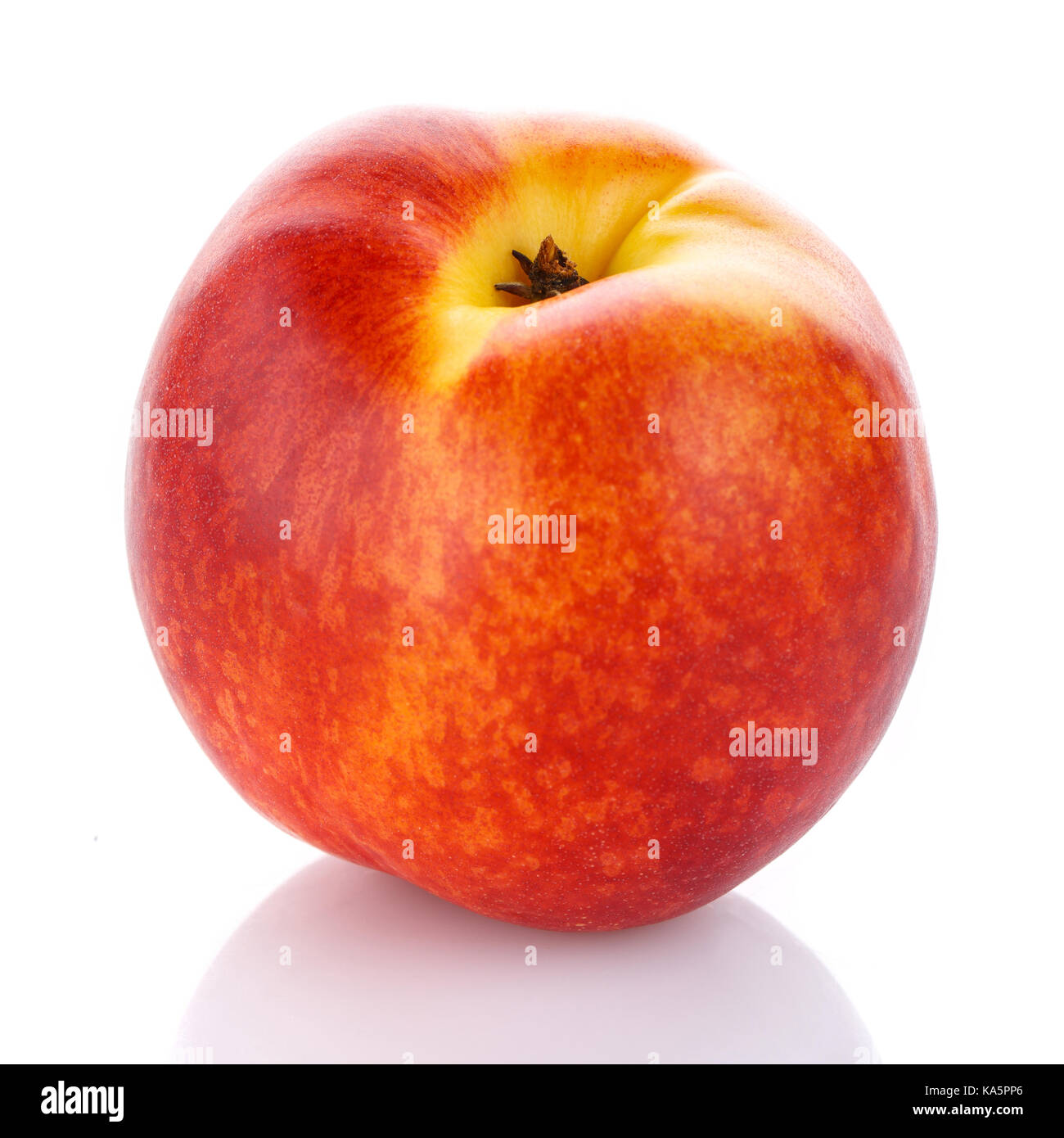 Beautiful ripe peach isolated on white background Stock Photo - Alamy