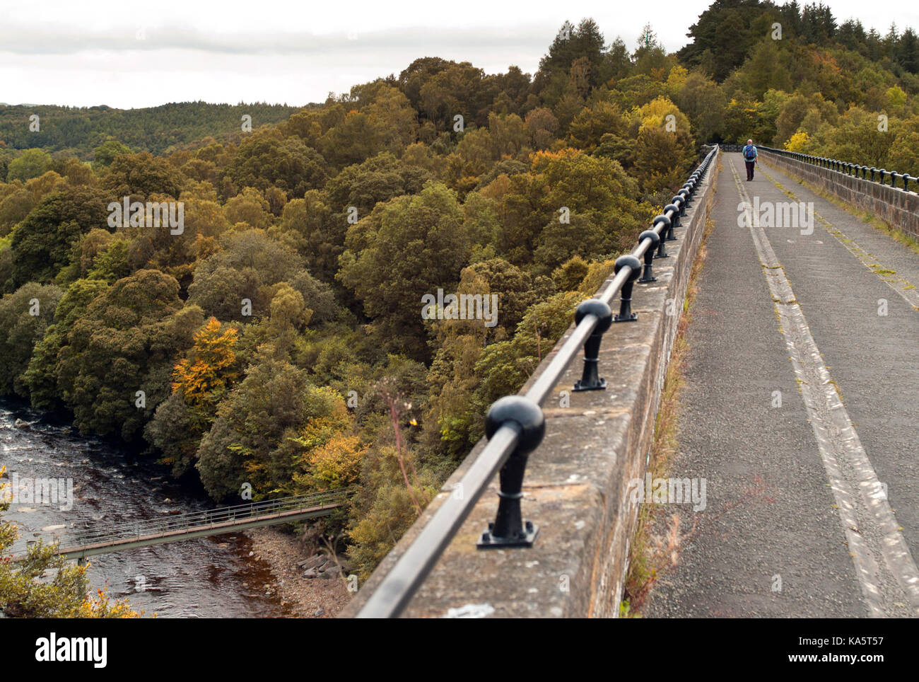 Lambley Viaduct crossing the river South Tyne in Northumberland / The ...