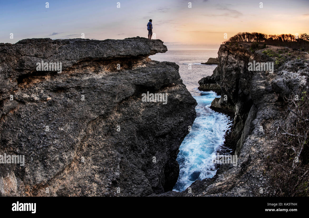 Rocky Atuh beach beautiful sunrise, Indonesia Stock Photo - Alamy