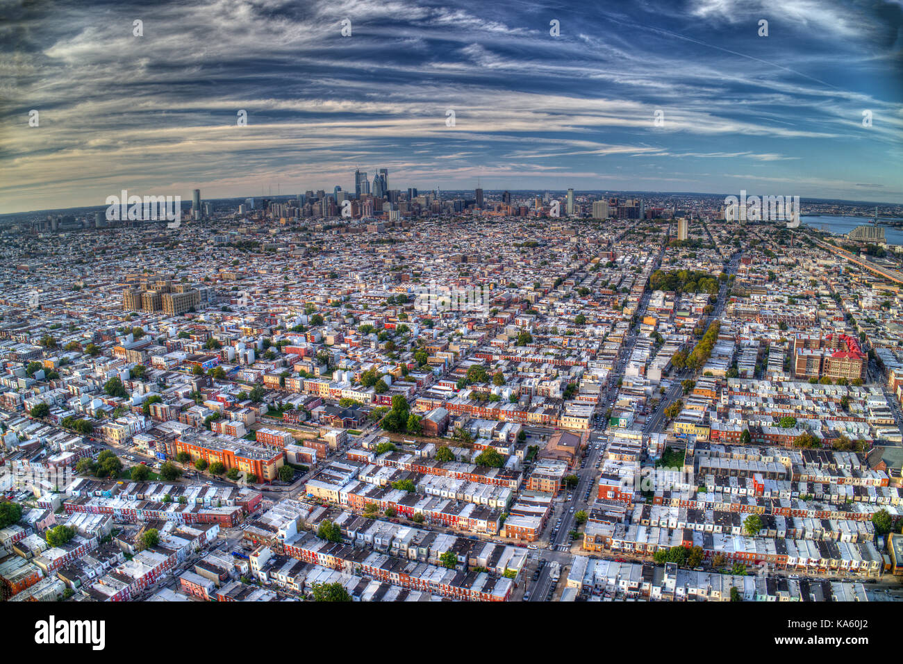 Aerial View Of Philadelphia PA Stock Photo - Alamy