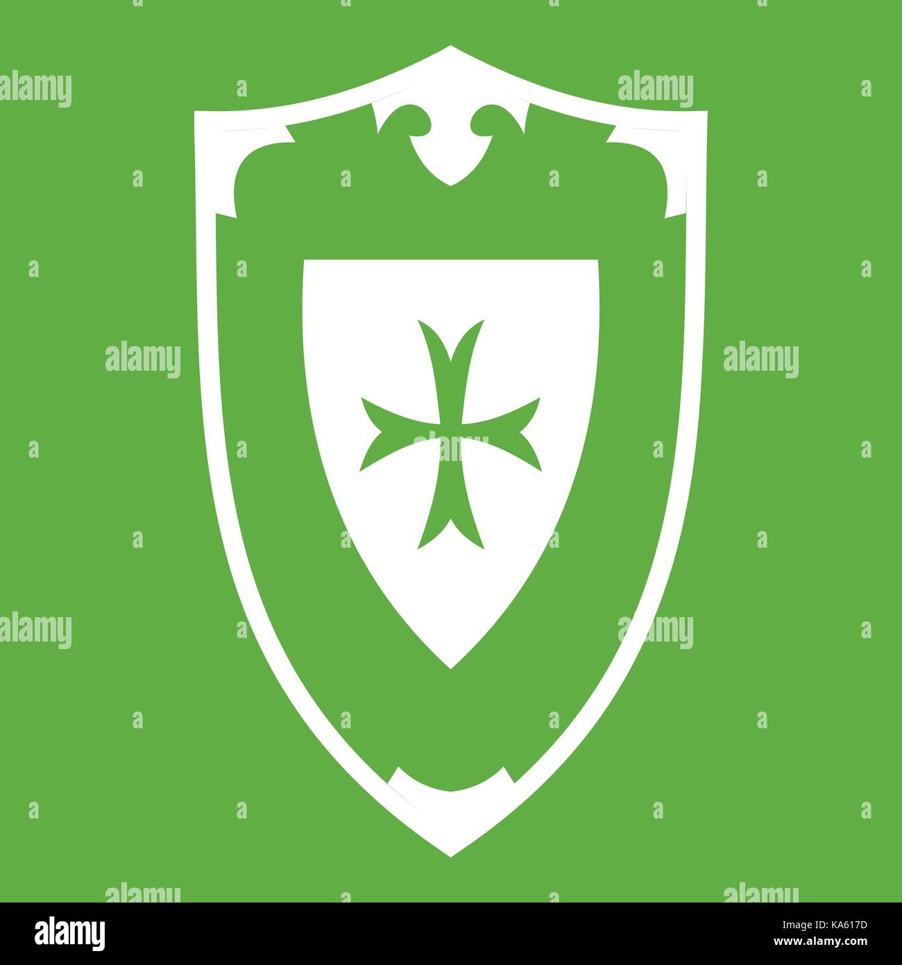 Shield icon green Stock Vector Image & Art - Alamy