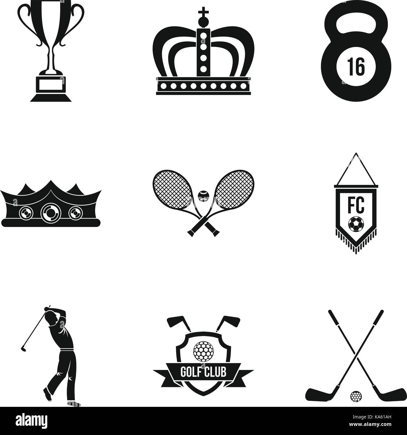 Chance icons set, simple style Stock Vector Image & Art - Alamy