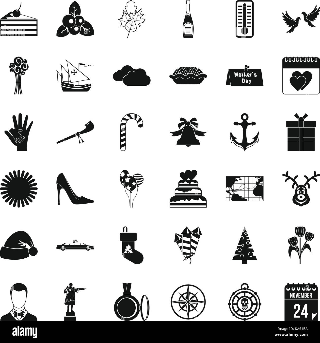 November icons set, simle style Stock Vector Image & Art - Alamy