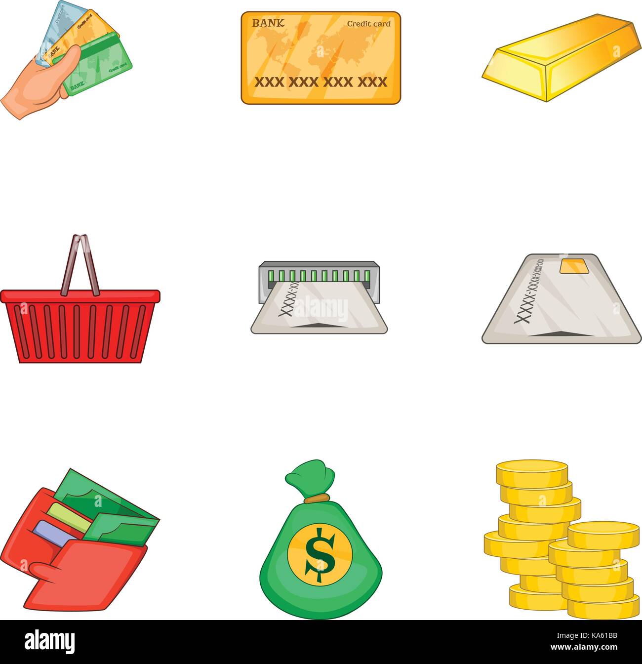 Richness icons set, cartoon style Stock Vector Image & Art - Alamy