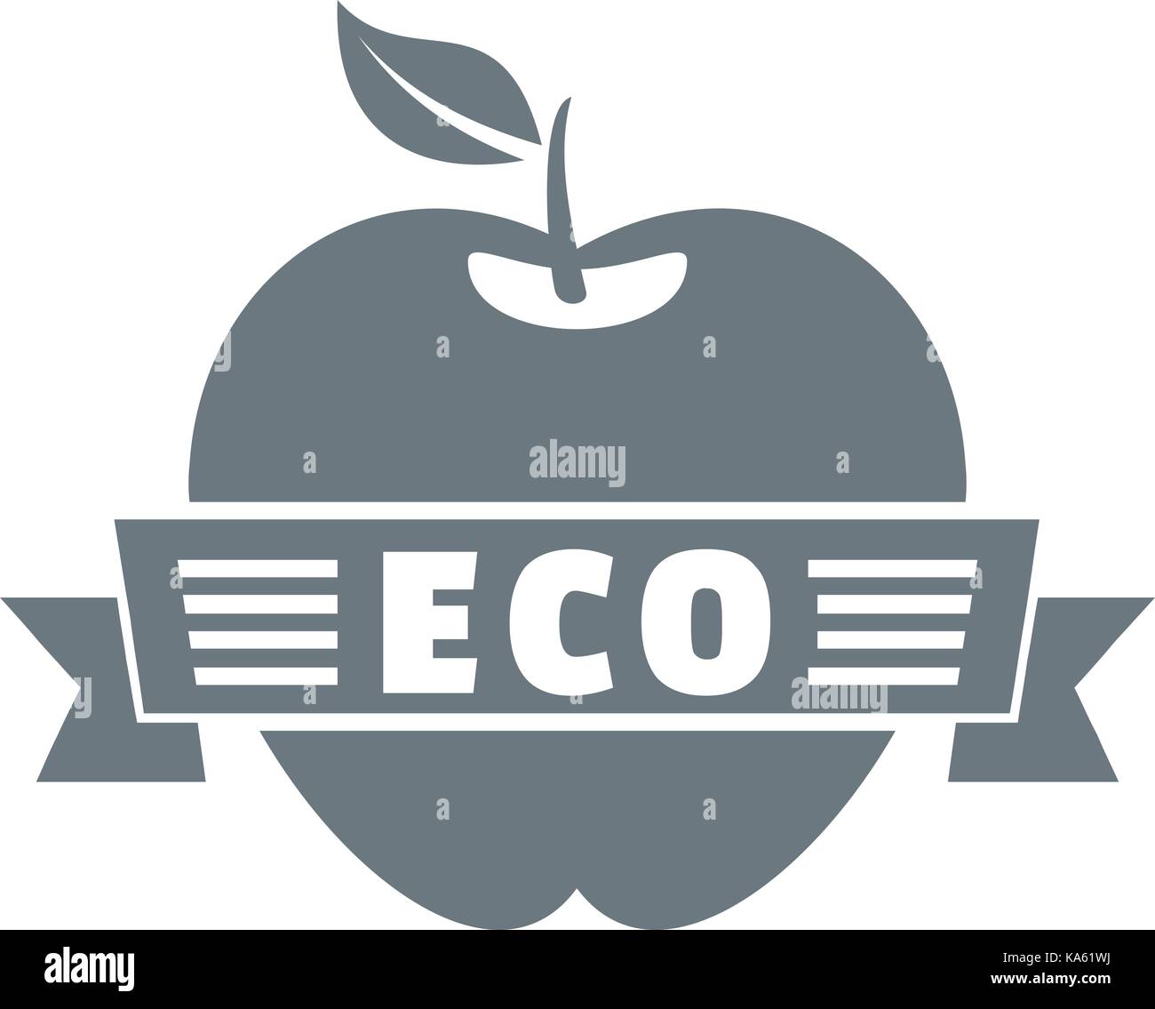 Apple logo, simple gray style Stock Vector Image & Art - Alamy