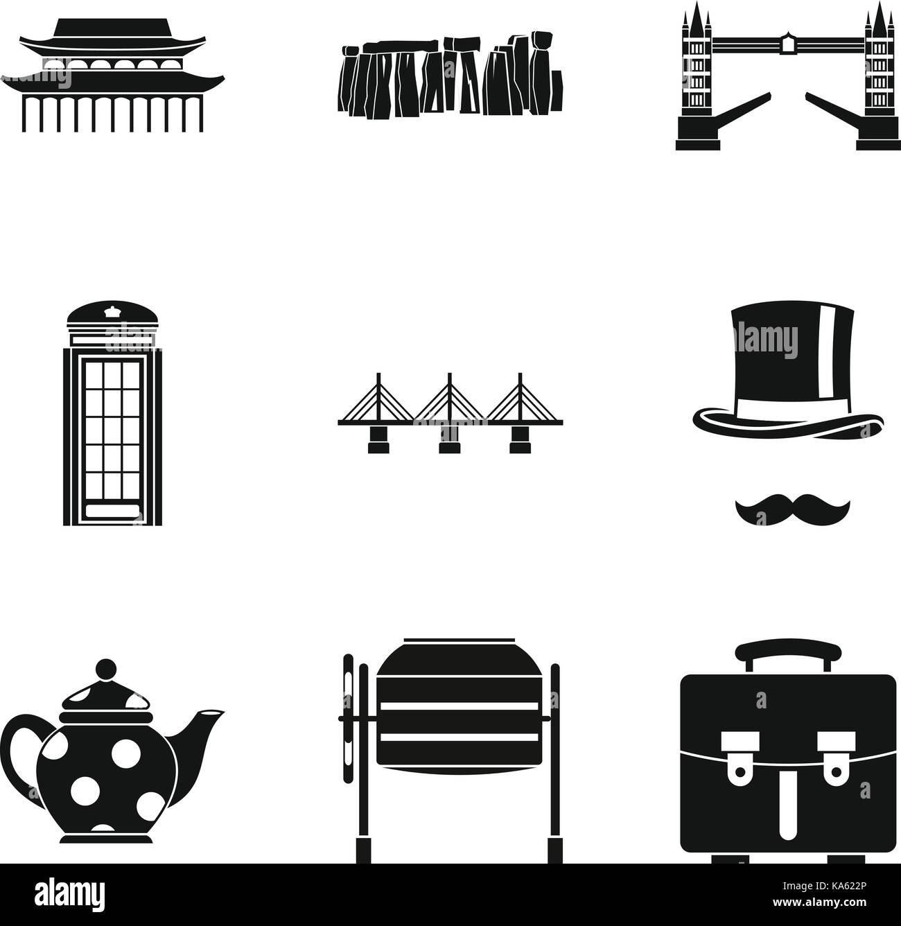 Showplace icons set, simple style Stock Vector Image & Art - Alamy