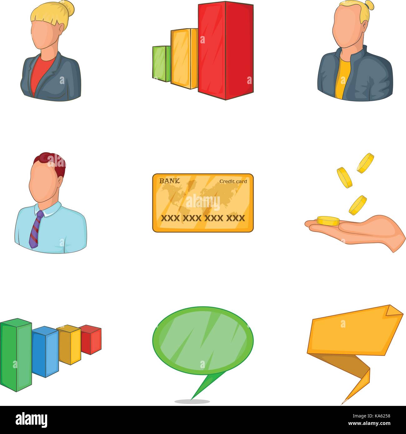 Typical employee icons set, cartoon style Stock Vector Image & Art - Alamy