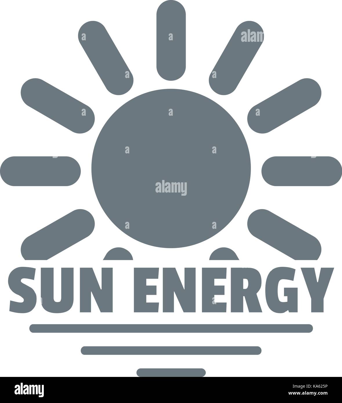 Sun energy logo, simple gray style Stock Vector Image & Art - Alamy