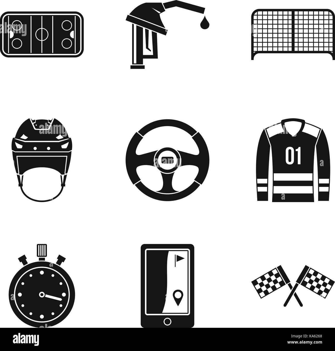 Goal icons set, simple style Stock Vector Image & Art - Alamy