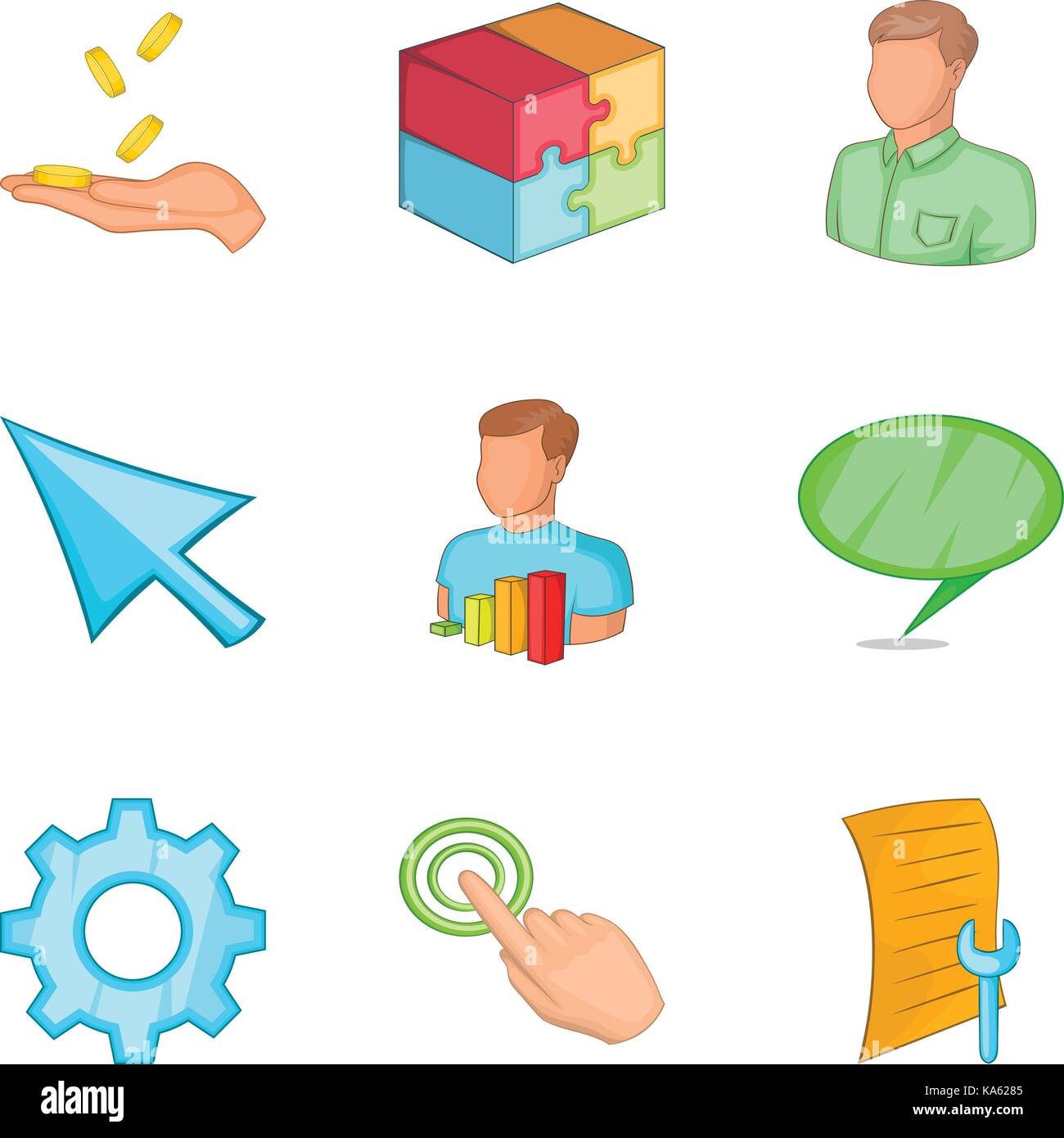 Examiner icons set, cartoon style Stock Vector Image & Art - Alamy