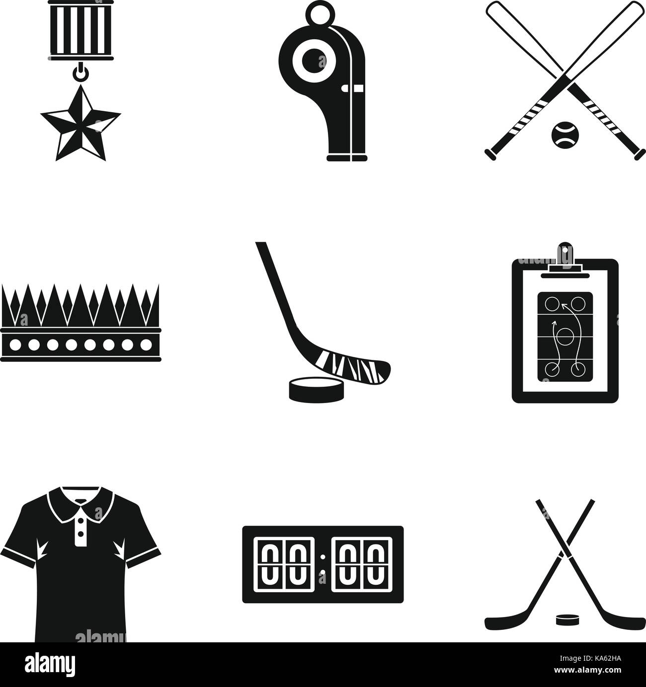 Score icons set, simple style Stock Vector Image & Art - Alamy