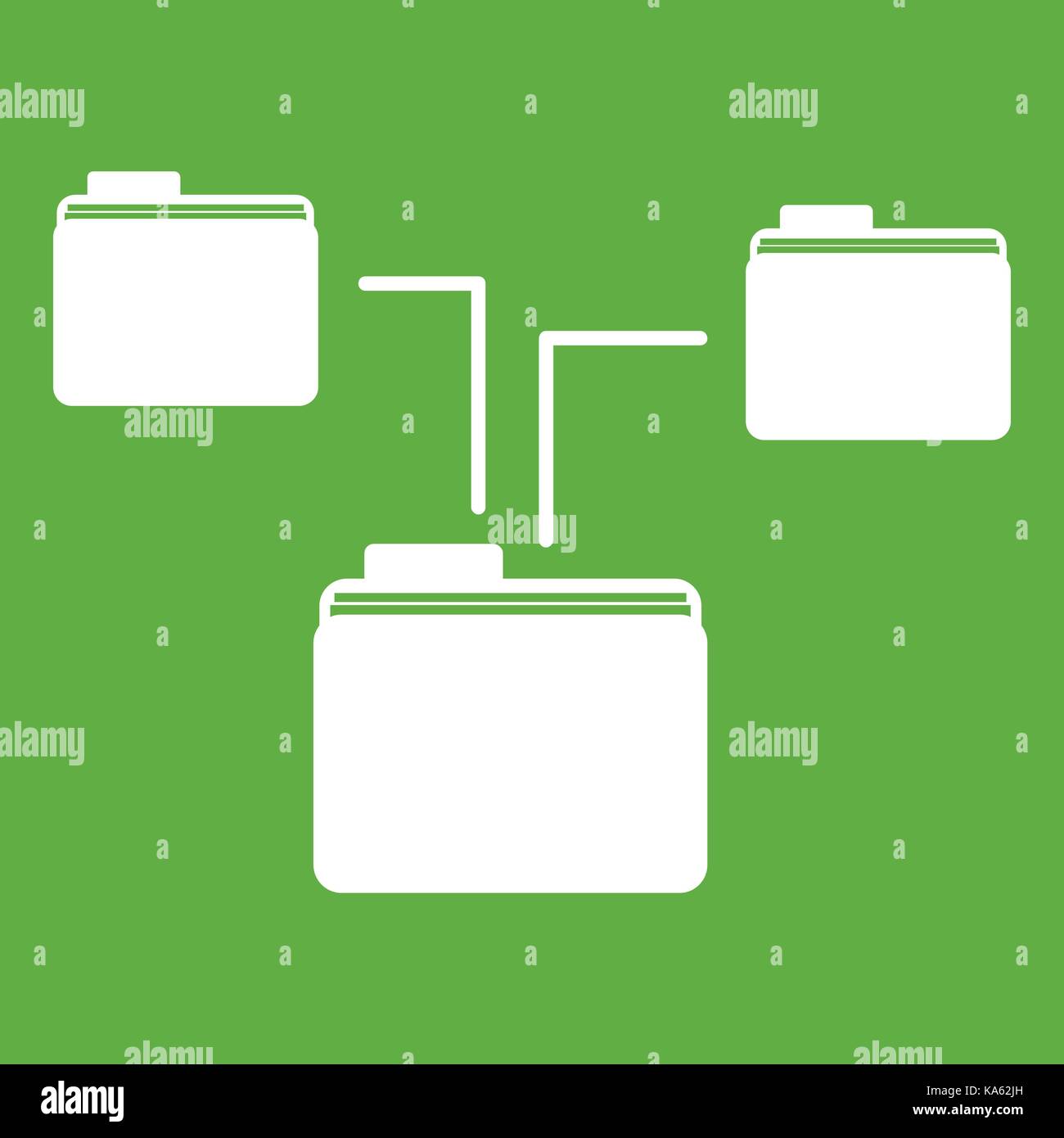 Folders structure icon green Stock Vector Image & Art - Alamy