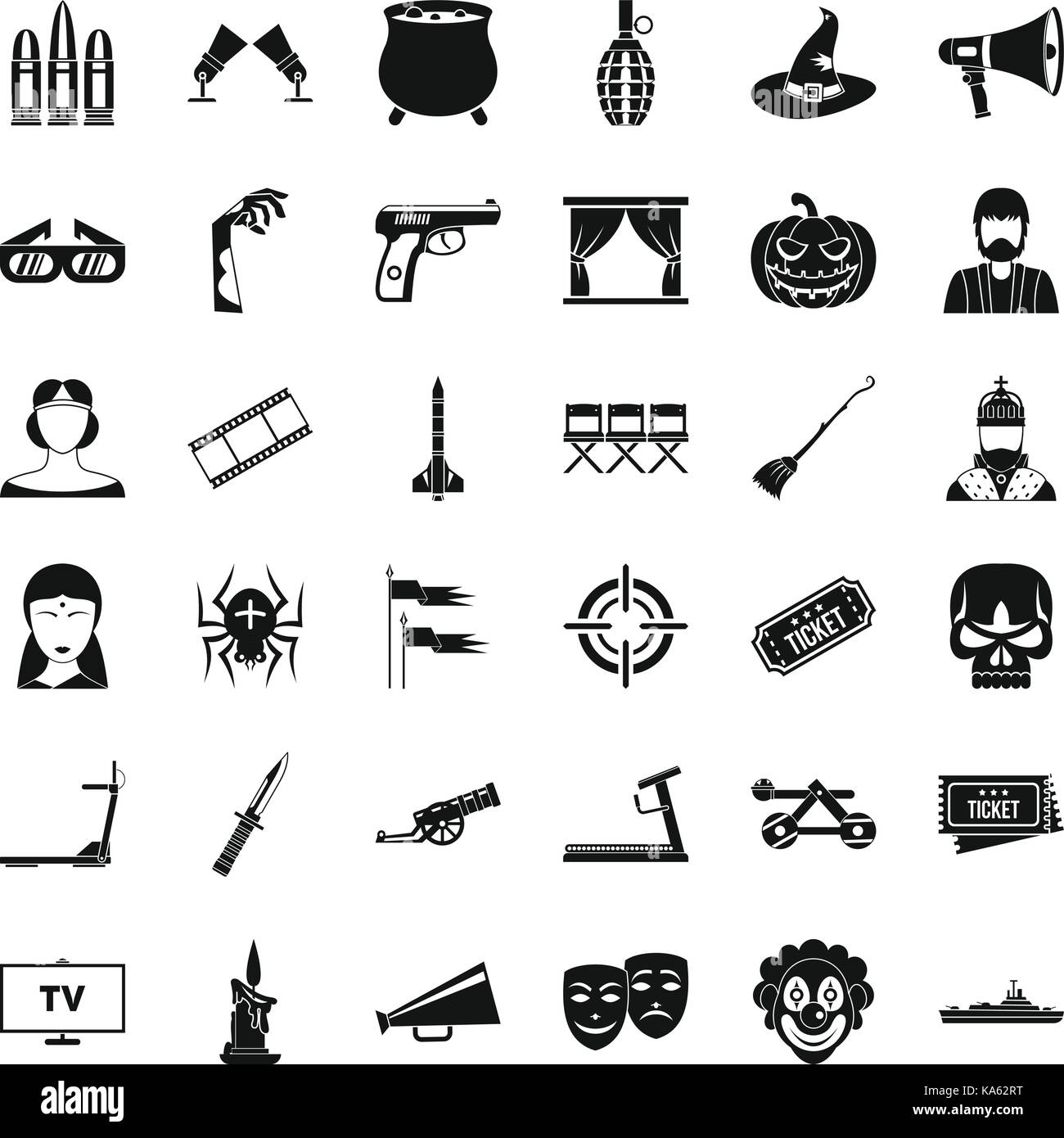 Film icons set, simle style Stock Vector Image & Art - Alamy