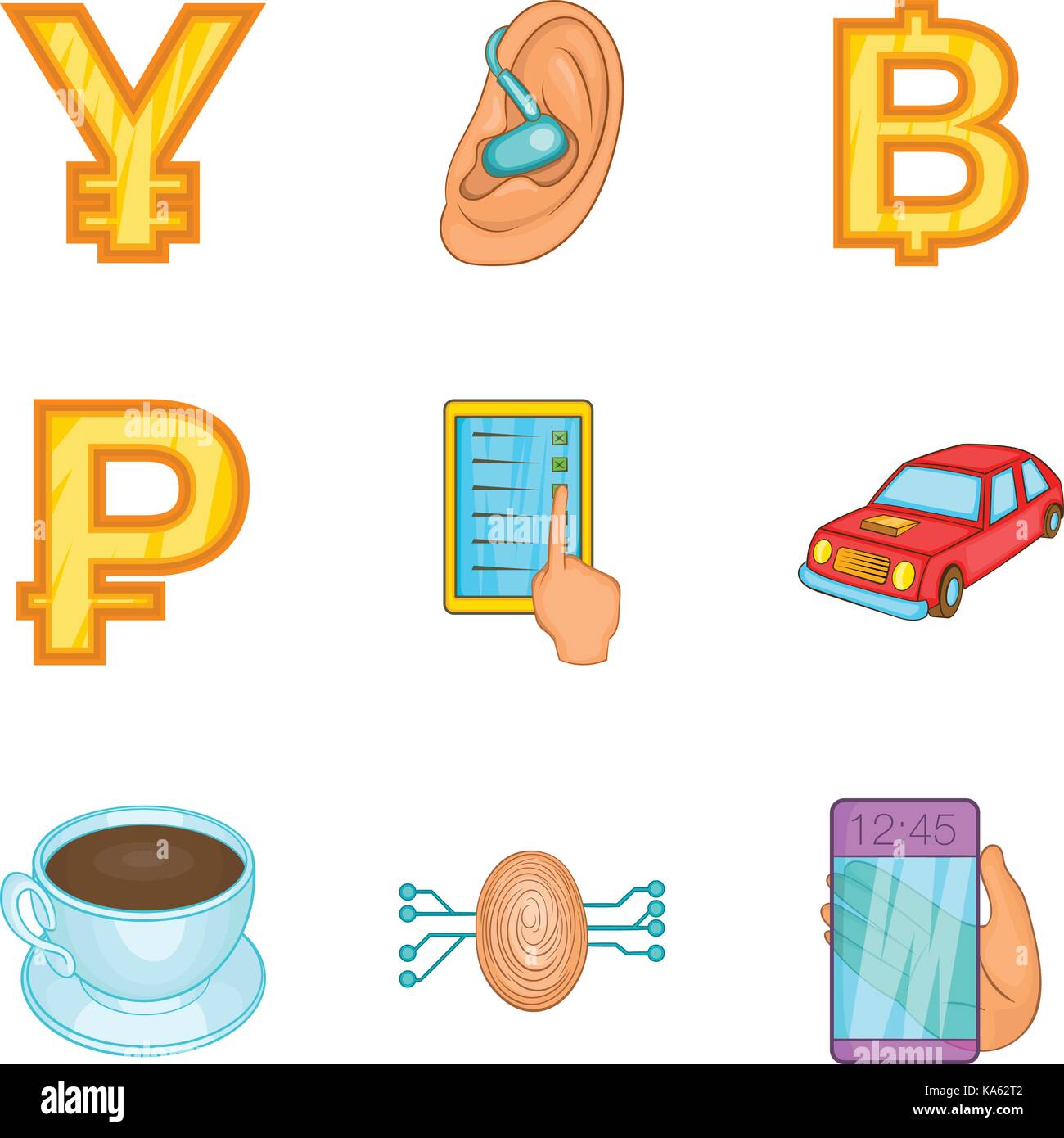 Business relationship icons set, cartoon style Stock Vector Image & Art ...