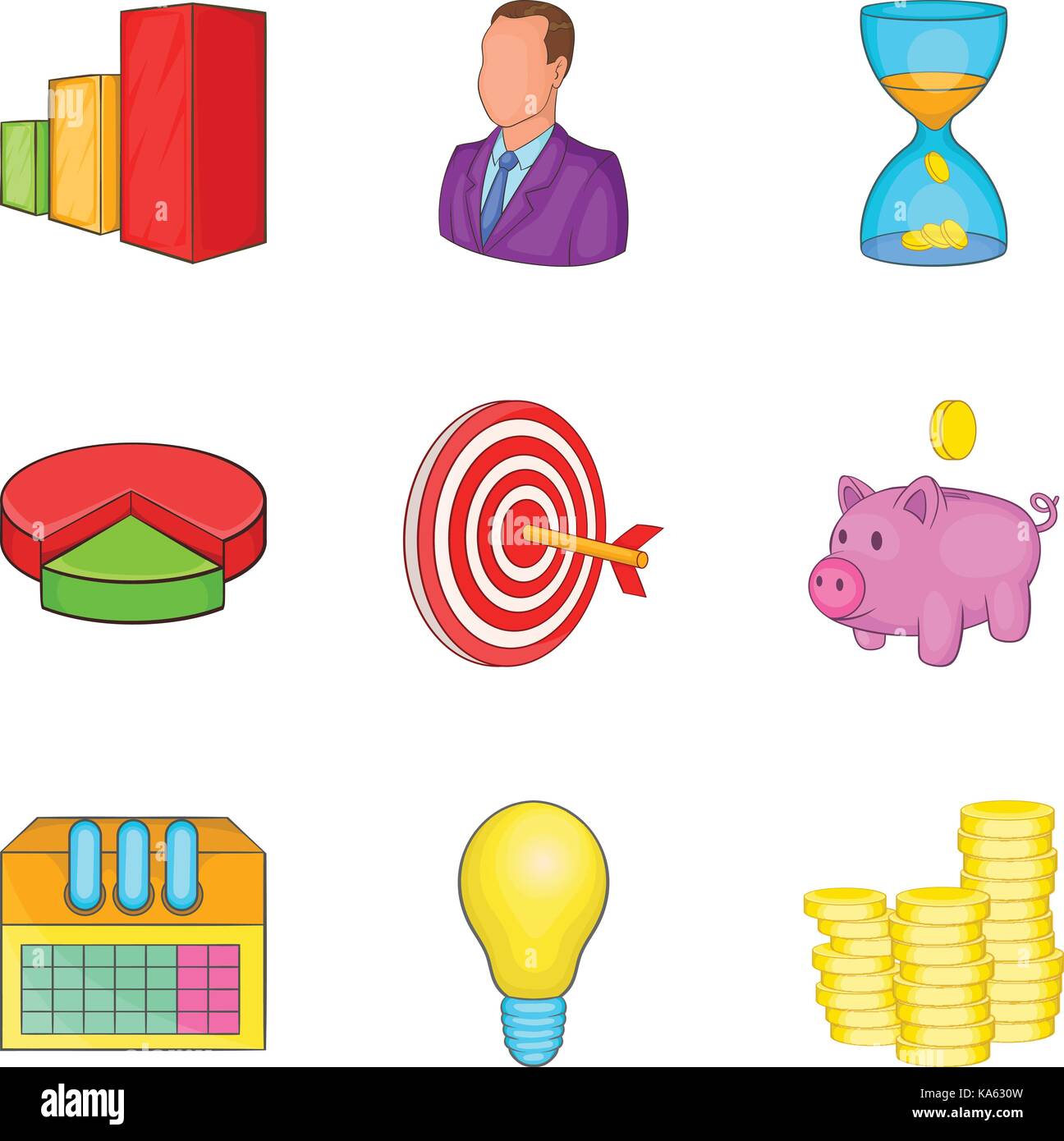 Subdivision icons set, cartoon style Stock Vector Image & Art - Alamy