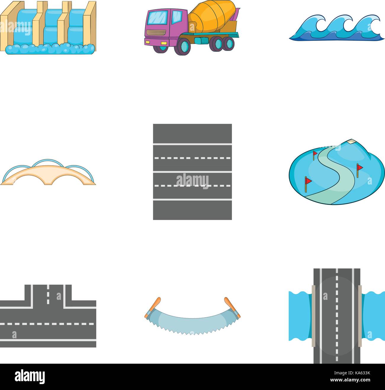 Way icons set, cartoon style Stock Vector Image & Art - Alamy