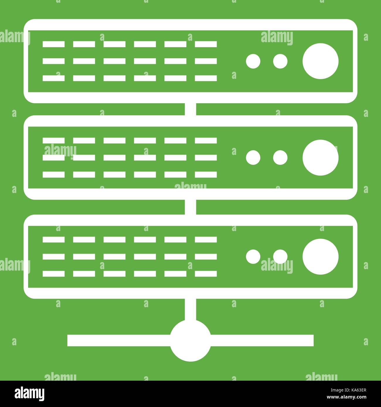 Servers icon green Stock Vector Image & Art - Alamy