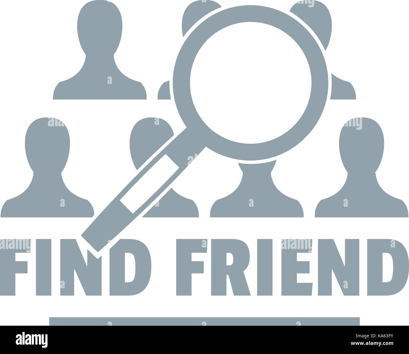 Find friends logo, simple gray style Stock Vector Image & Art - Alamy