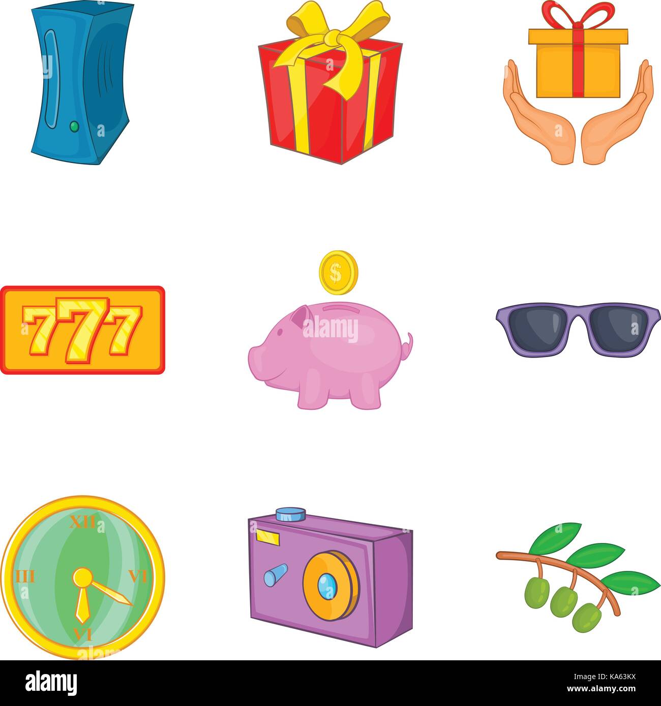 Jackpot icons set, cartoon style Stock Vector Image & Art - Alamy
