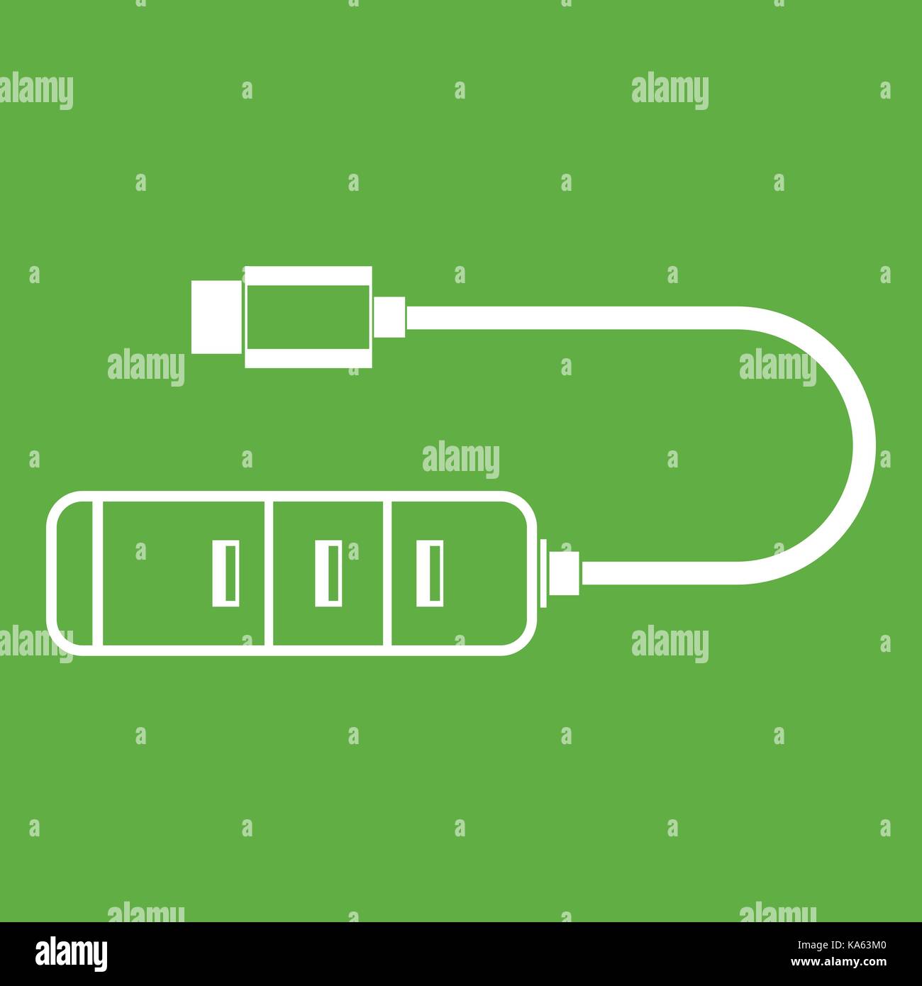 USB adapter connectors icon green Stock Vector Image & Art - Alamy