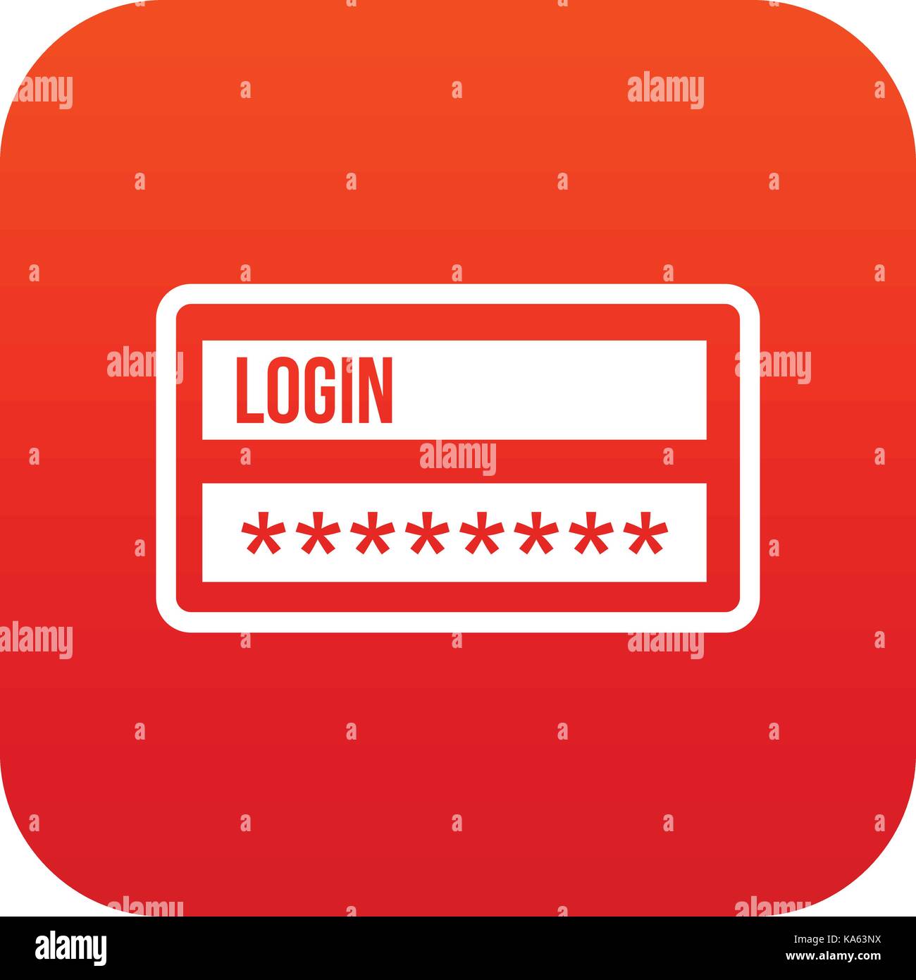 Login and password icon digital red Stock Vector Image & Art - Alamy