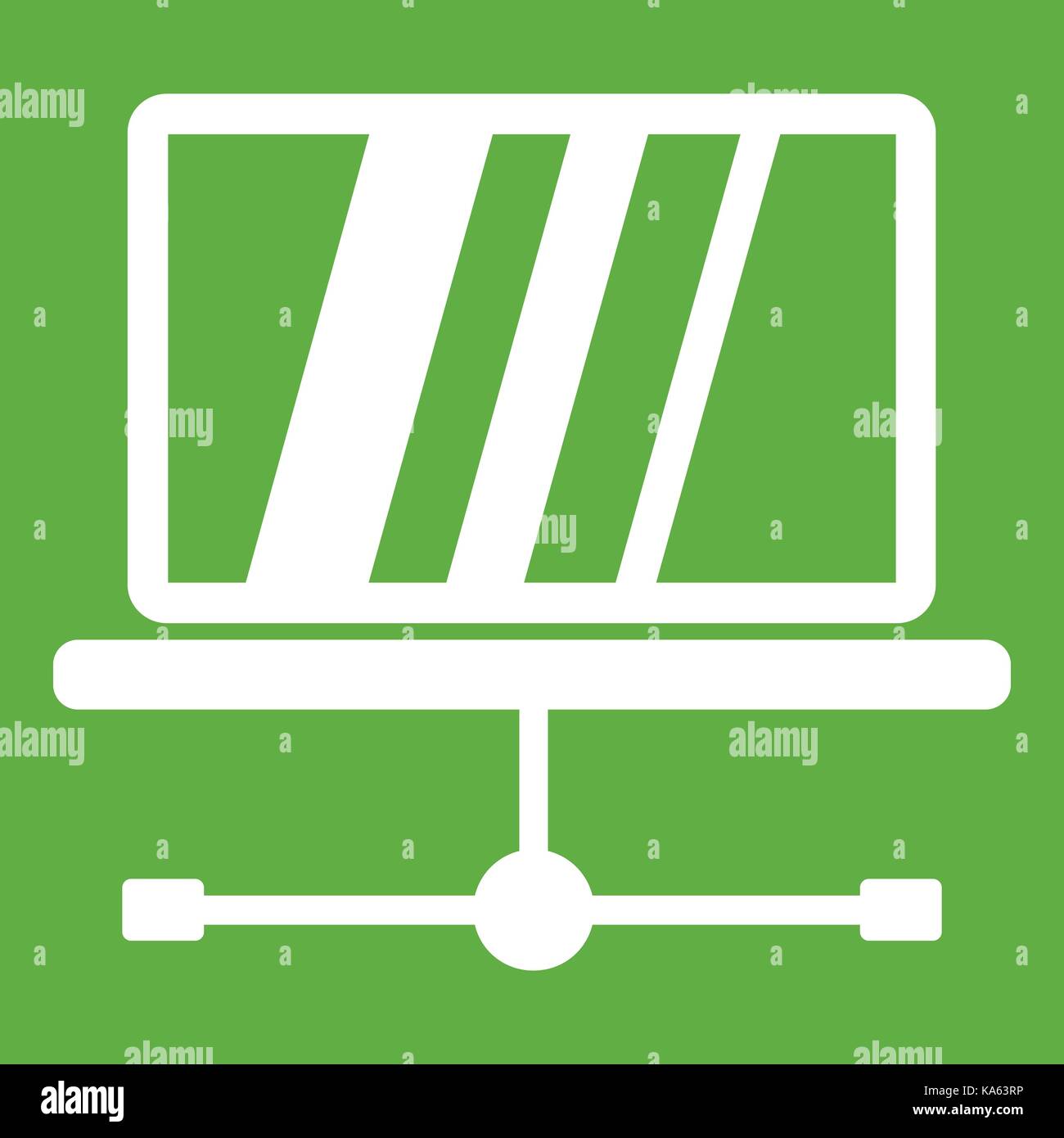 Laptop icon green Stock Vector Image & Art - Alamy