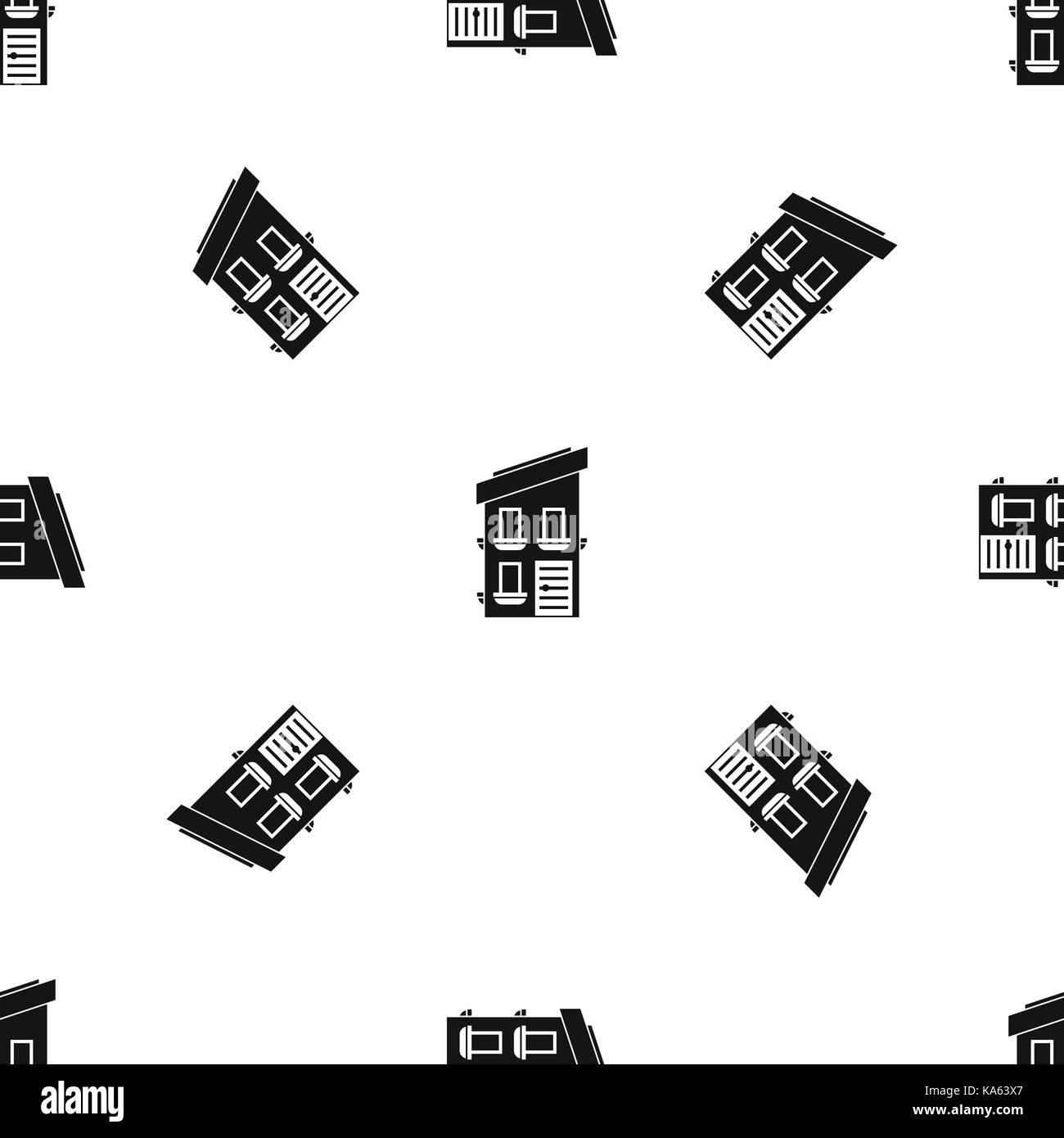 Two storey facade Black and White Stock Photos & Images - Alamy