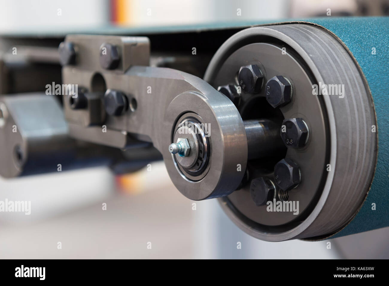 Wire processing machine for wire lapping ; close up Stock Photo - Alamy