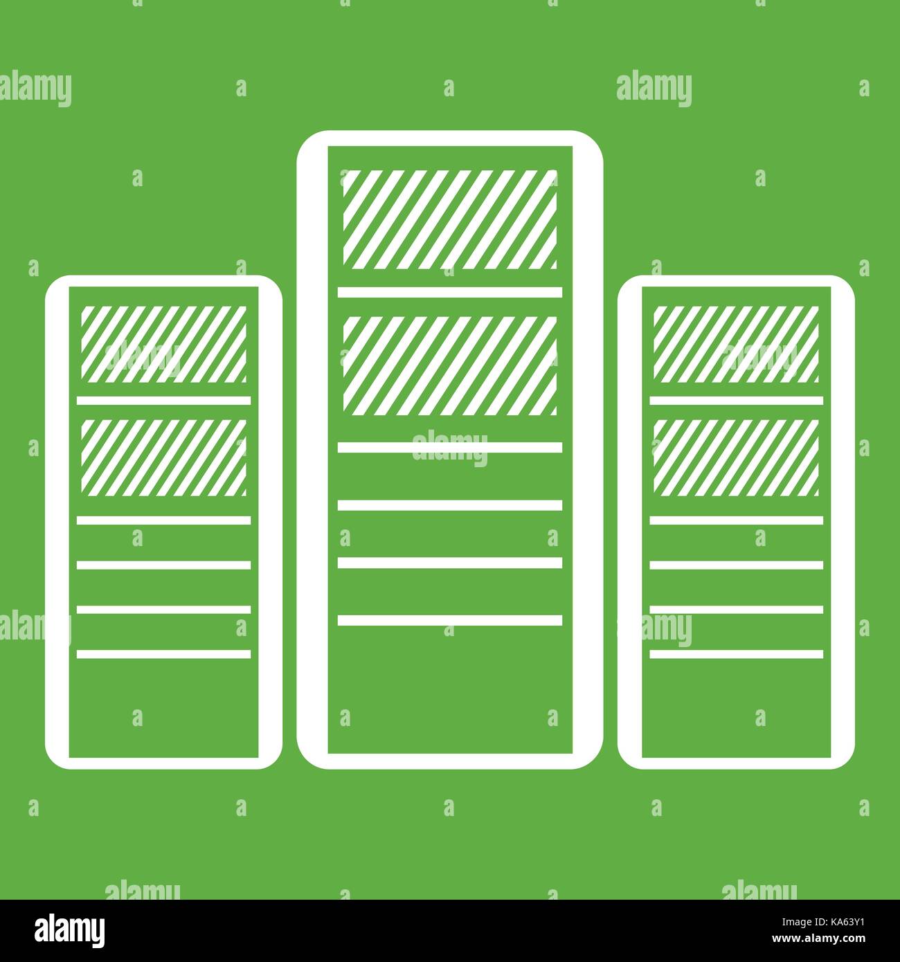 Database servers icon green Stock Vector Image & Art - Alamy