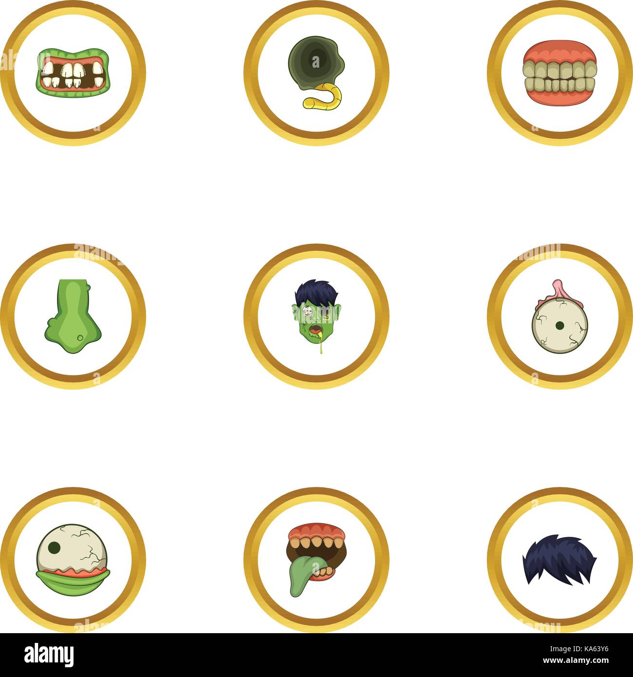 Corpse icons set, cartoon style Stock Vector Image & Art - Alamy