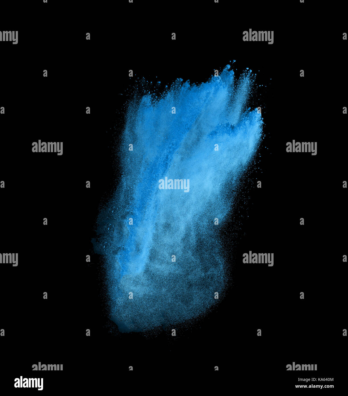 Powder explosion. Closeup of dust explosion isolated on background ...