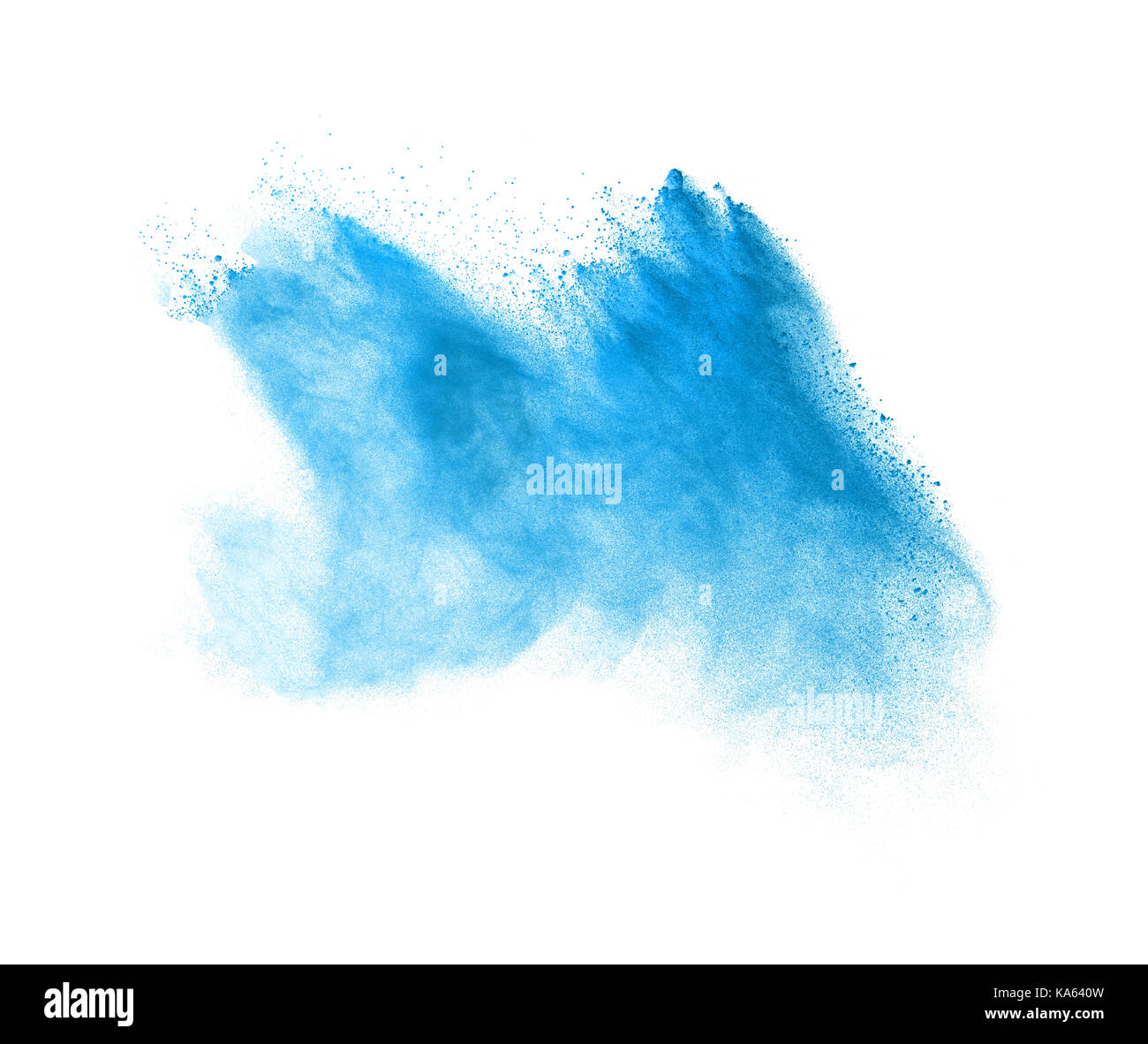 Powder explosion. Closeup of dust explosion isolated on background ...