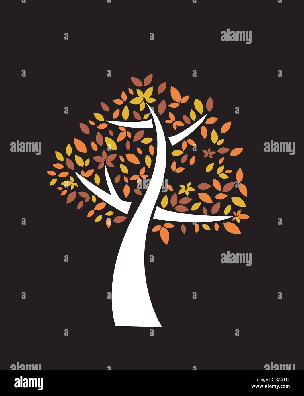 autumn tree vector illustration Stock Vector Image & Art - Alamy