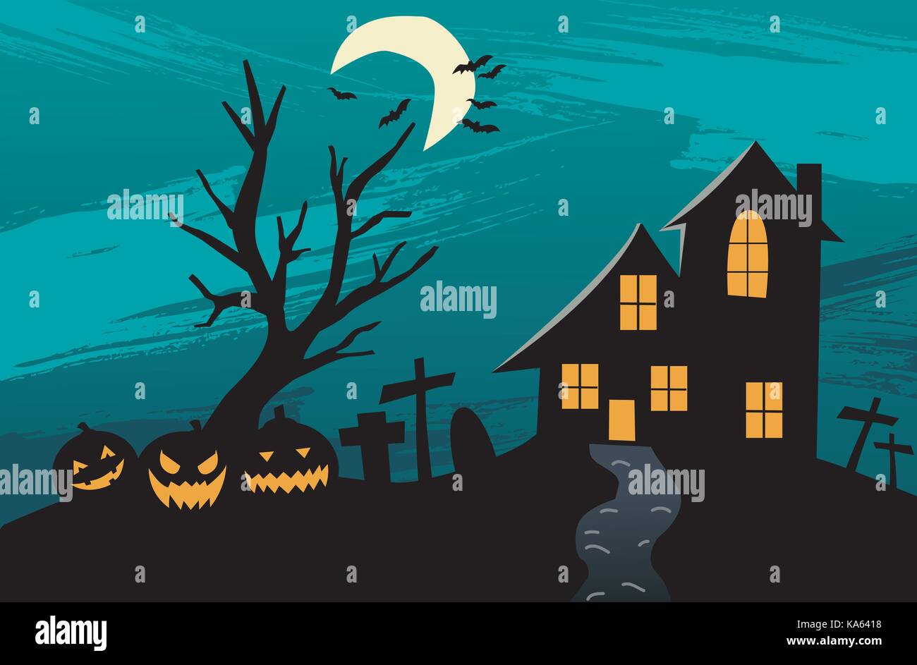 Pumpkin on clouds background Stock Vector Images - Alamy