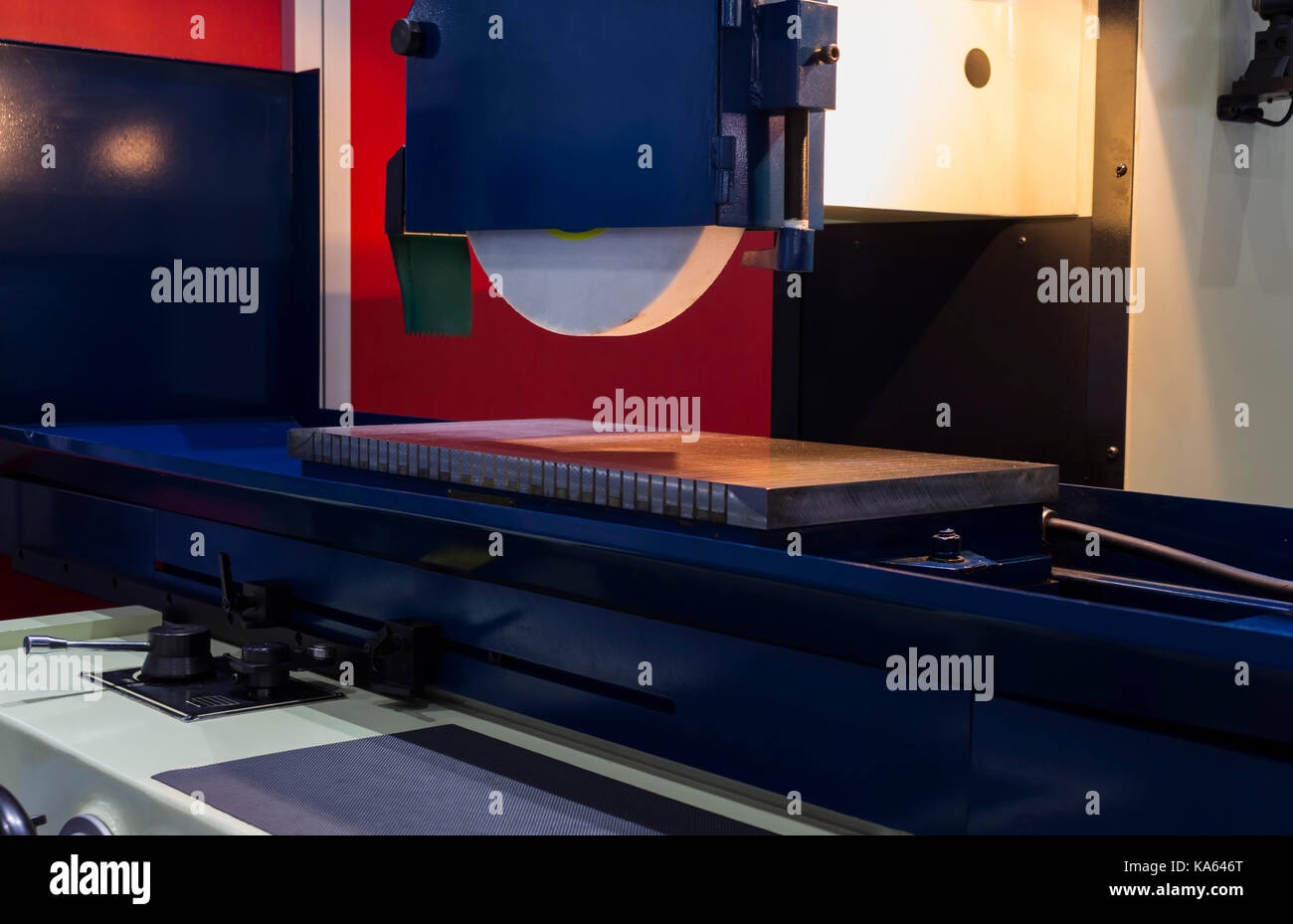 high precision horizontal grinding CNC machine;side view Stock Photo ...