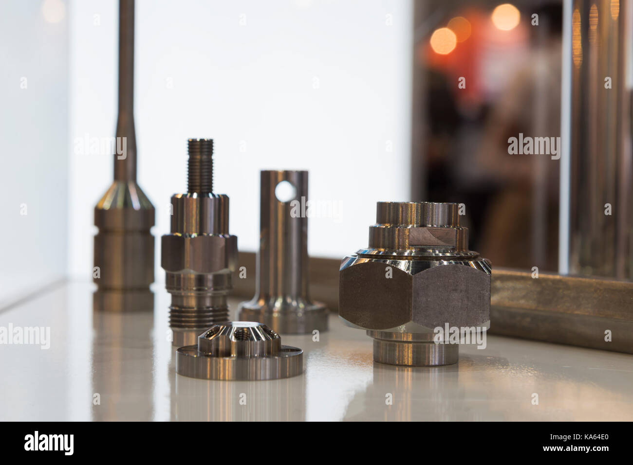 Stainless steel parts made from bar by bar feeder and machining process ...