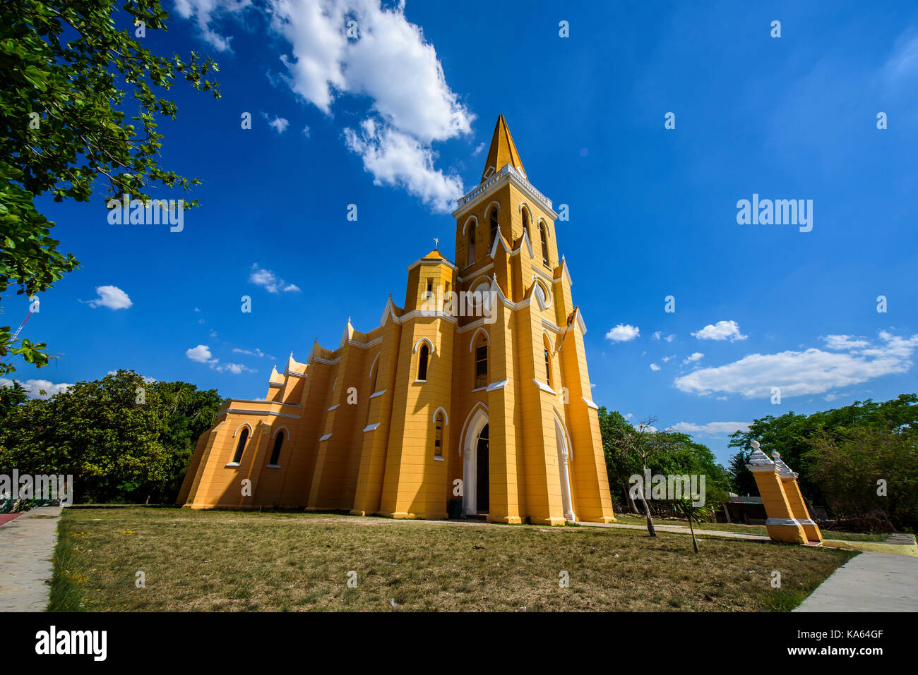 Exterior of the Eknakan church, Yucatan (Mexico Stock Photo - Alamy