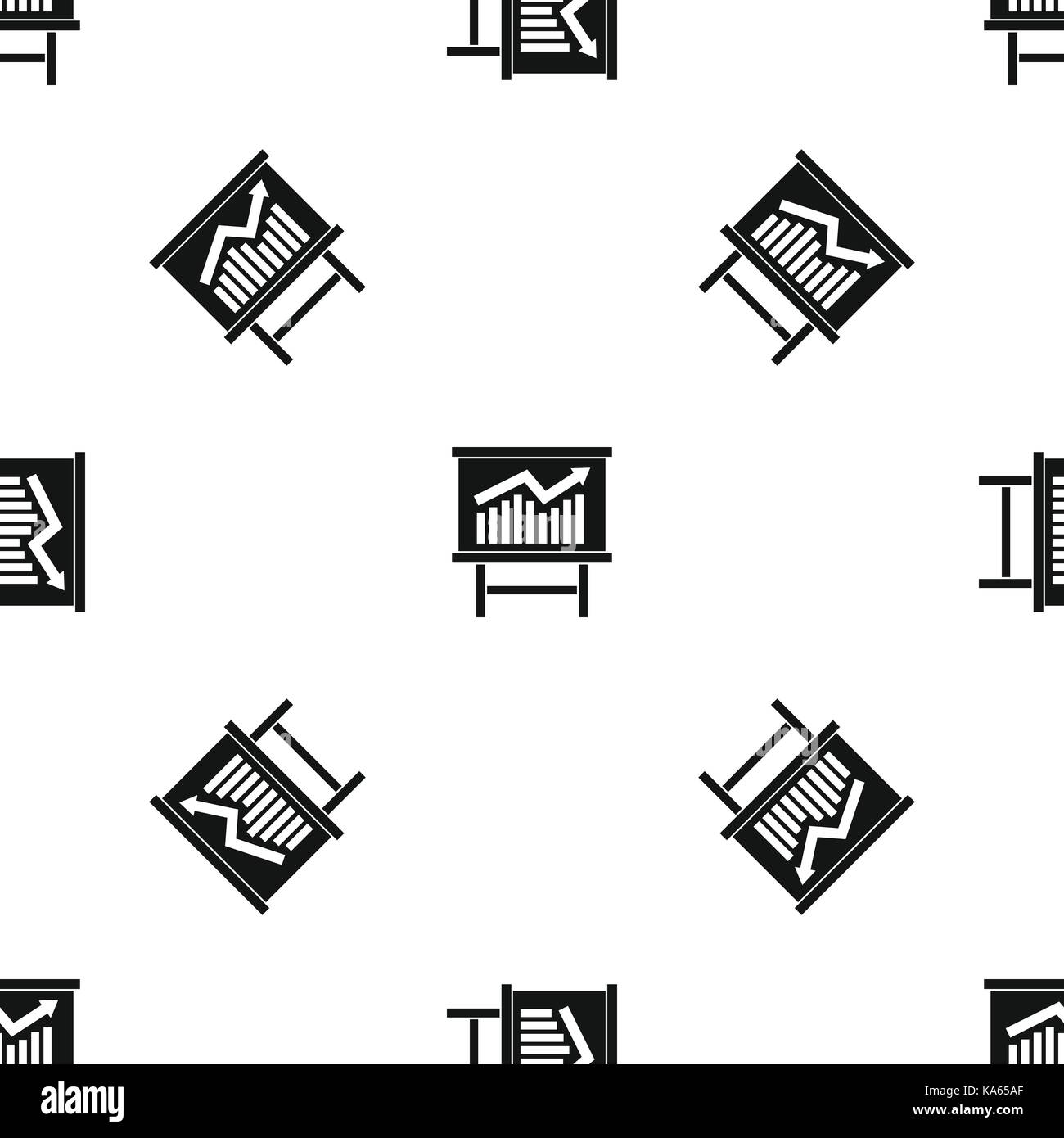 Growing chart presentation pattern seamless black Stock Vector Image ...