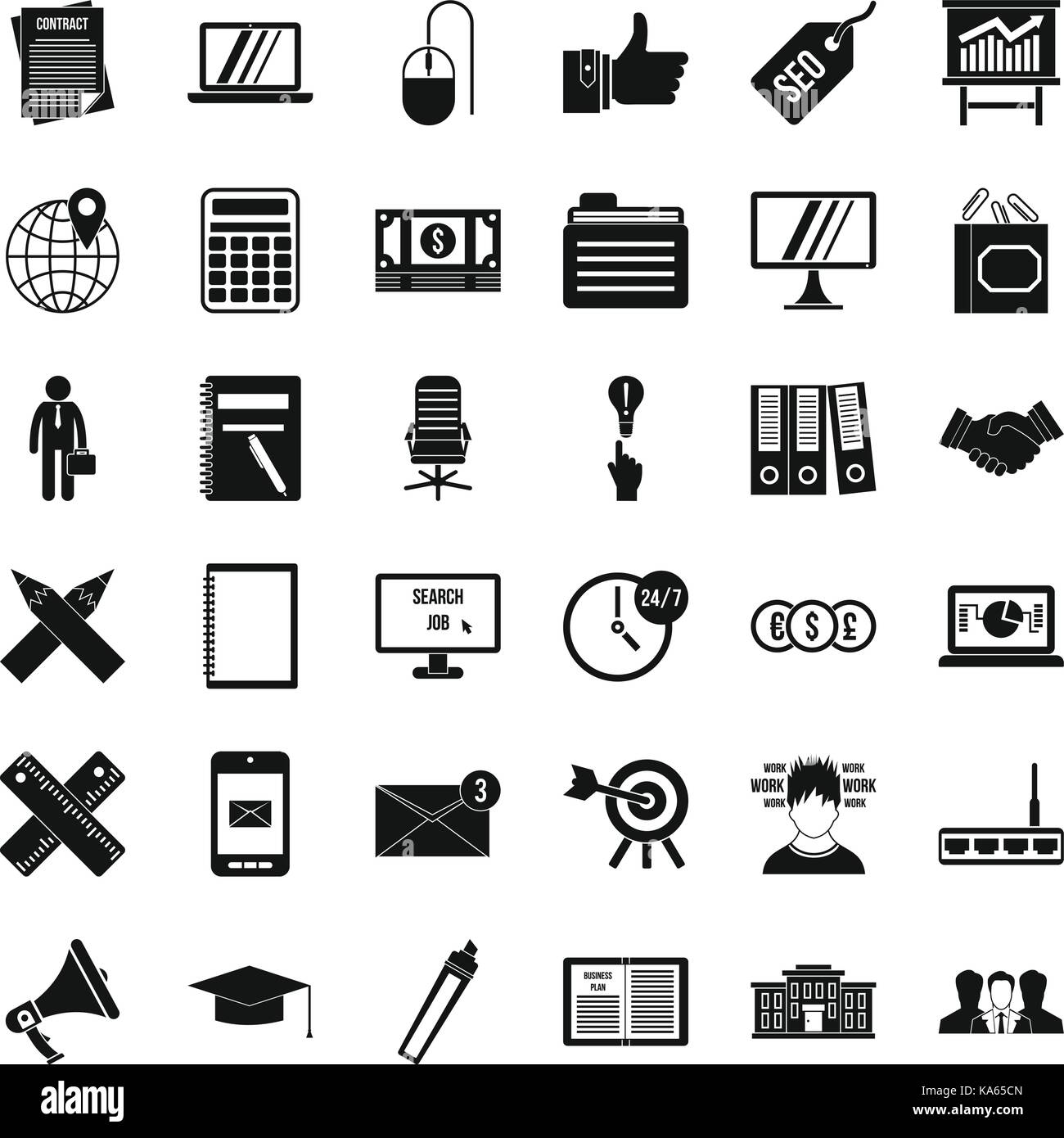 Financial icons set, simle style Stock Vector Image & Art - Alamy