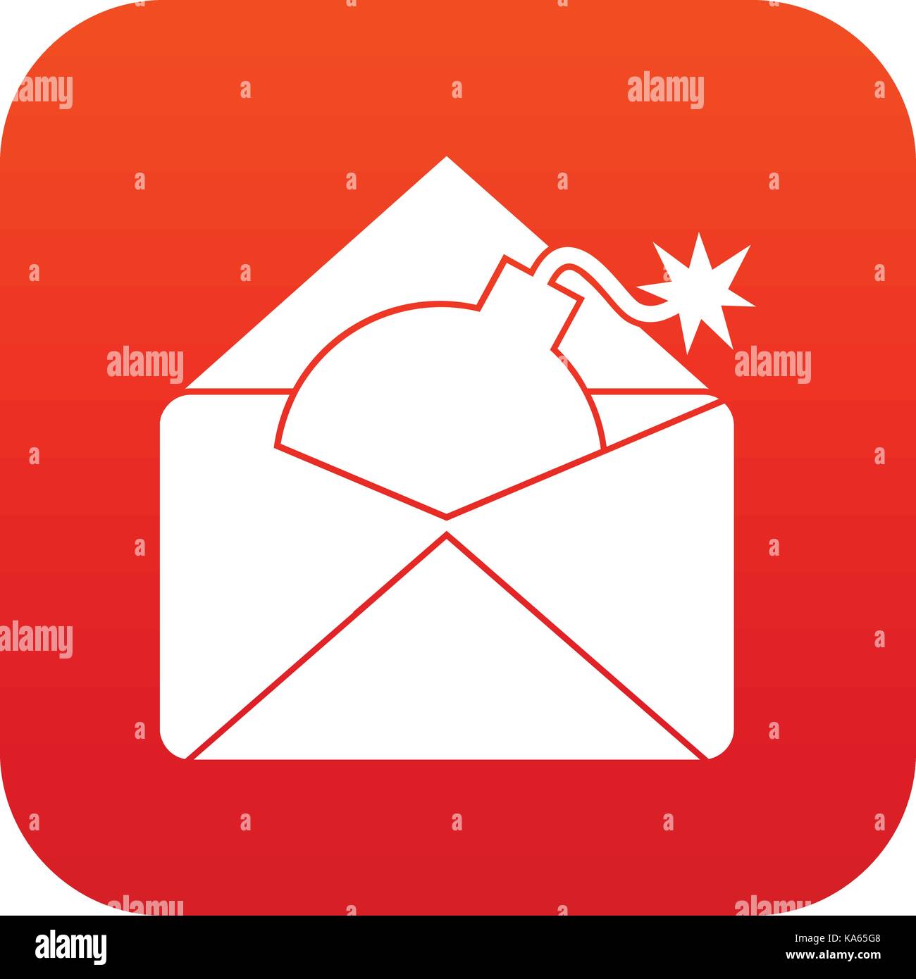 Envelope with bomb icon digital red Stock Vector Image & Art - Alamy