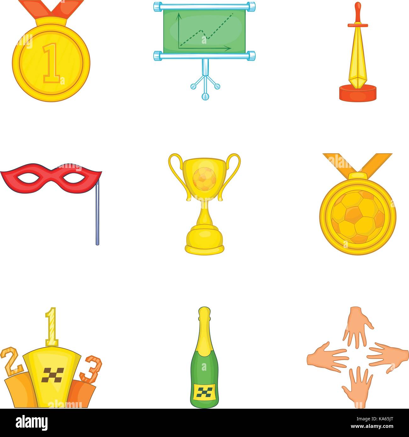 Bonus icons set, cartoon style Stock Vector Image & Art - Alamy