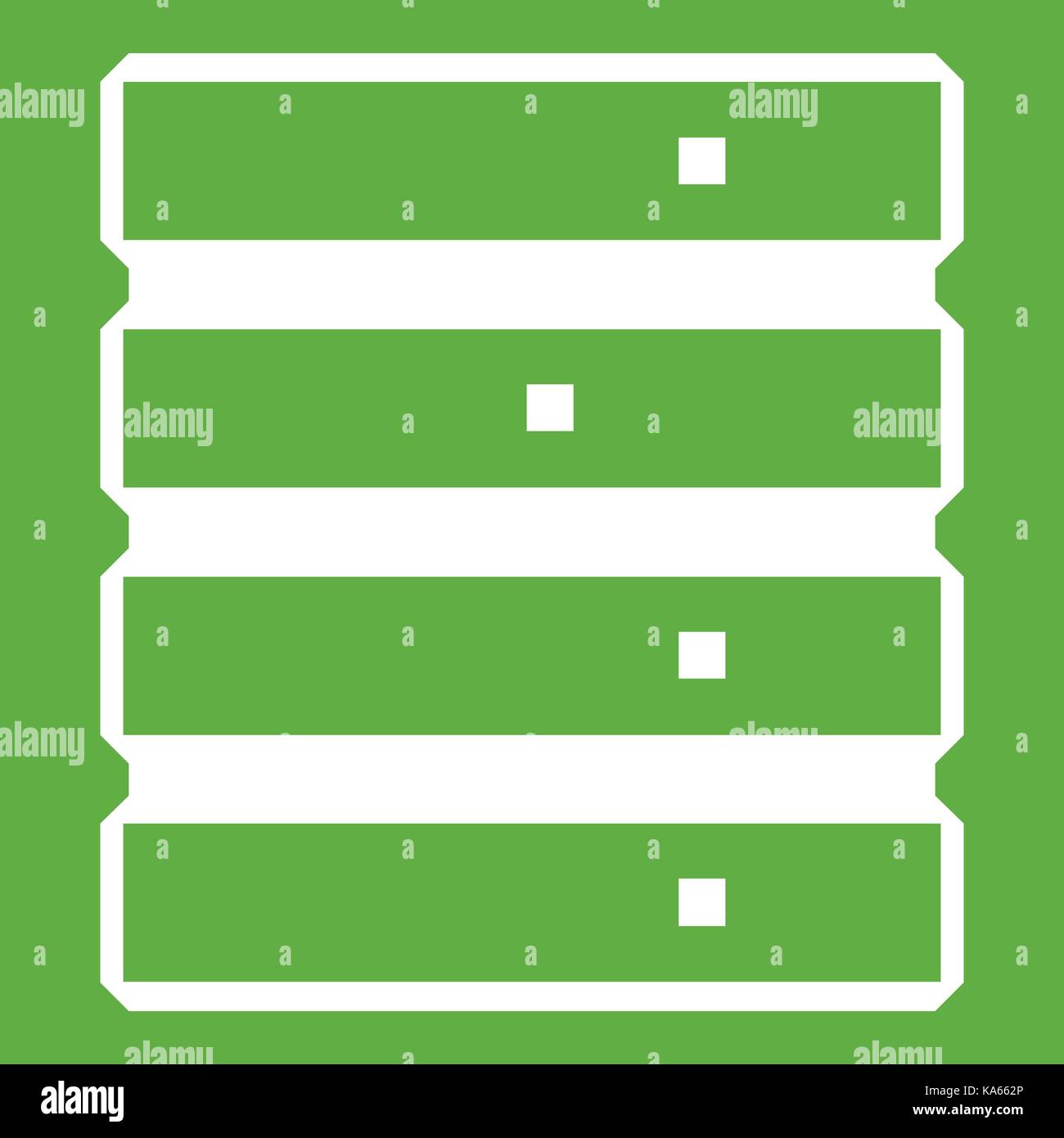 Database icon green Stock Vector Image & Art - Alamy